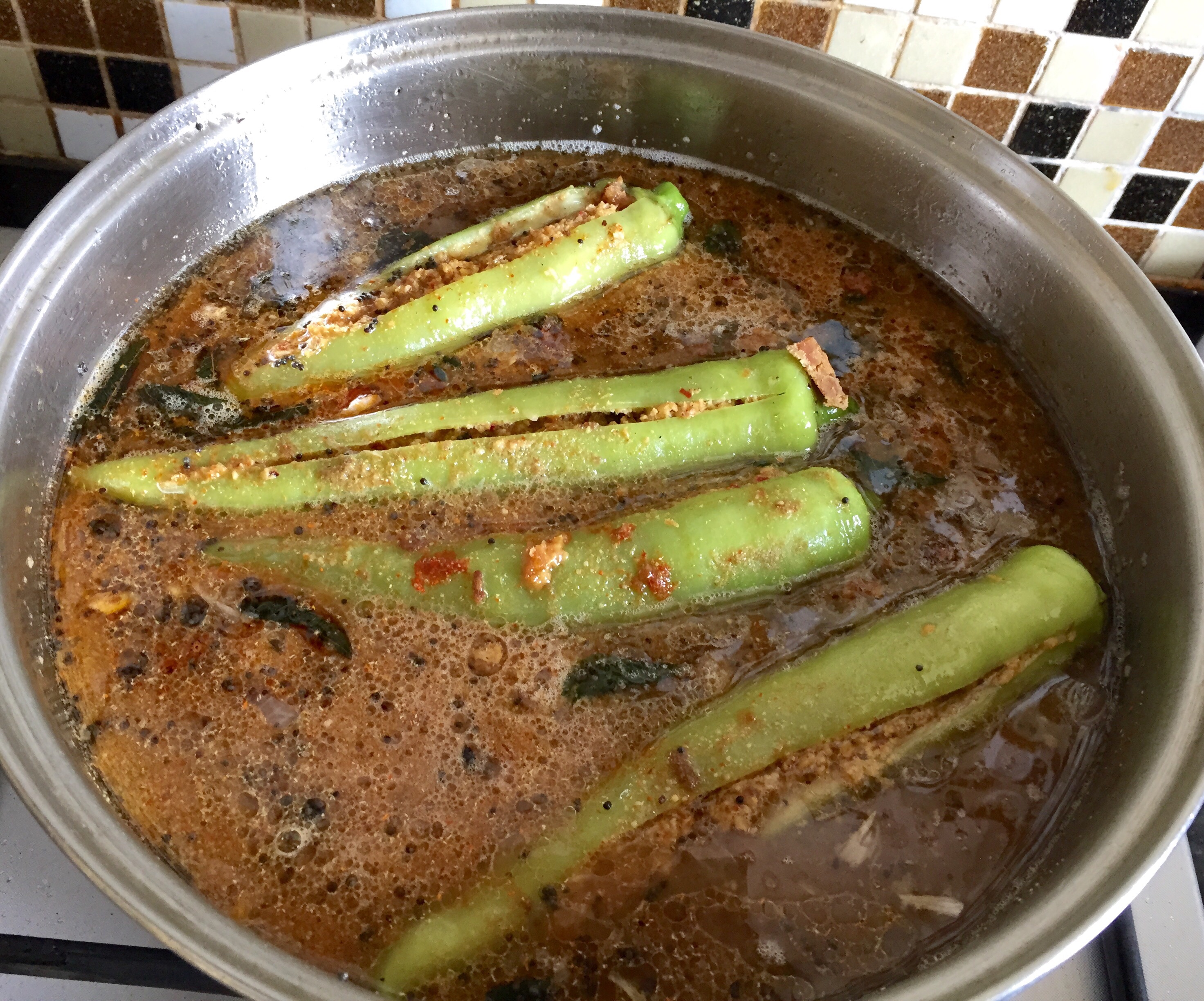 Stuffed Molaga Bajji Khuzhambu – anubala's kitchen
